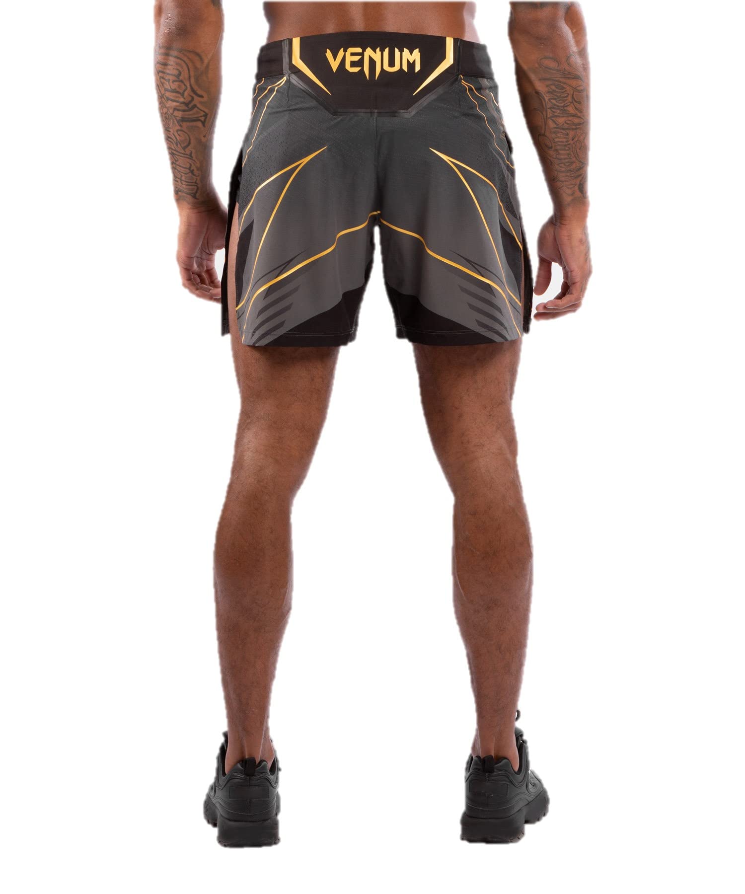 Venum Men's Standard UFC Authentic Fight Night Gladiator Shorts, Black/Gold, Medium