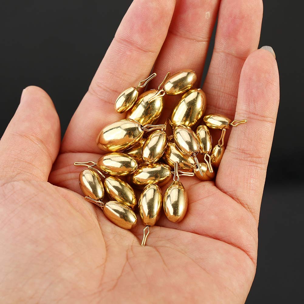 Oval Shape Copper Finshing Sinker, Multi-Type Copper Weight, for Soft Bait, Hard Bait, Hook, Sequins Freshwater Fishing Tackle
