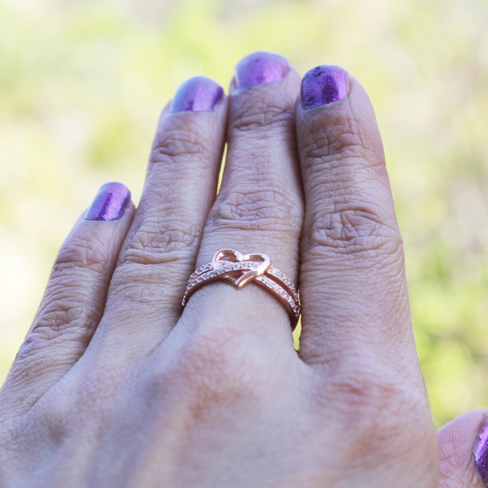 Oxford Diamond Co Cubic Zirconia Infinity Heart .925 Sterling Silver Ring Sizes 3-12 (11)