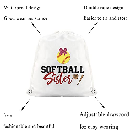 WCGXKO Softball Gift Softball Sister Backpack Softball Team Gift Girls Softball Enthusiasts Softball-Themed Gifts (Softball Backpack)