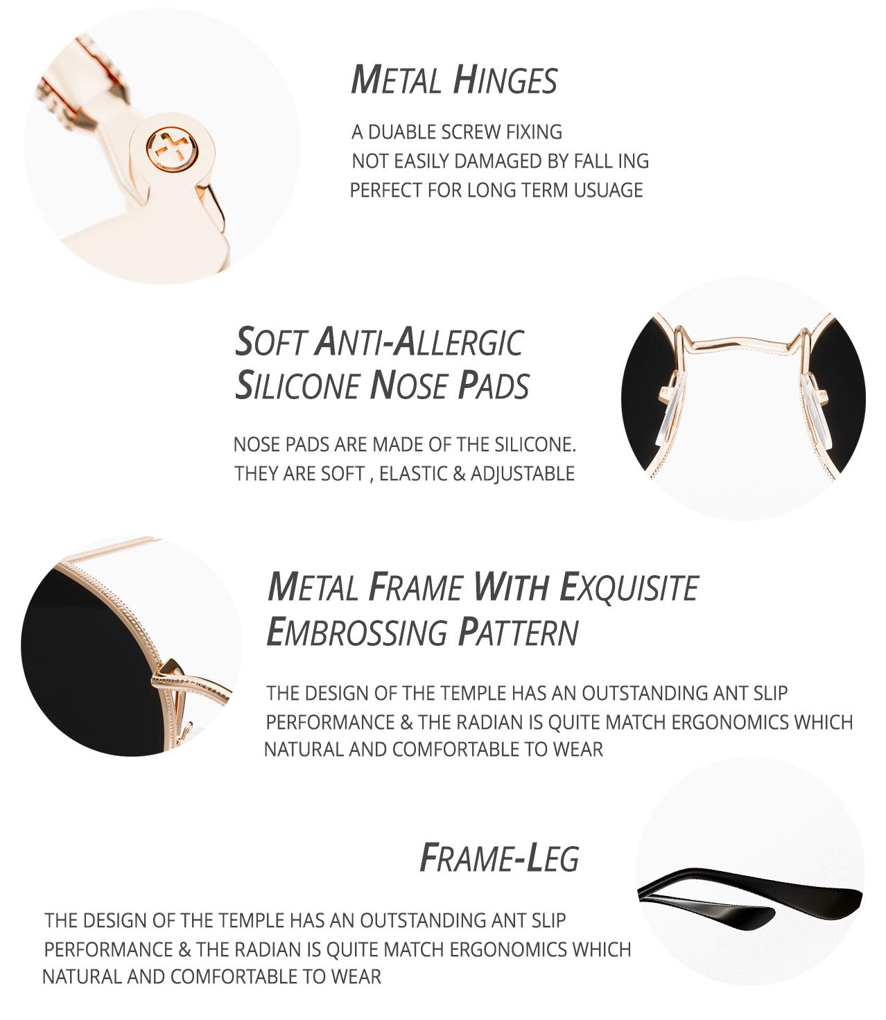 Tantino Small Square Round Trendy Men Women Polygon Sunglasses (Black Round + Gold Polygon, UV400)