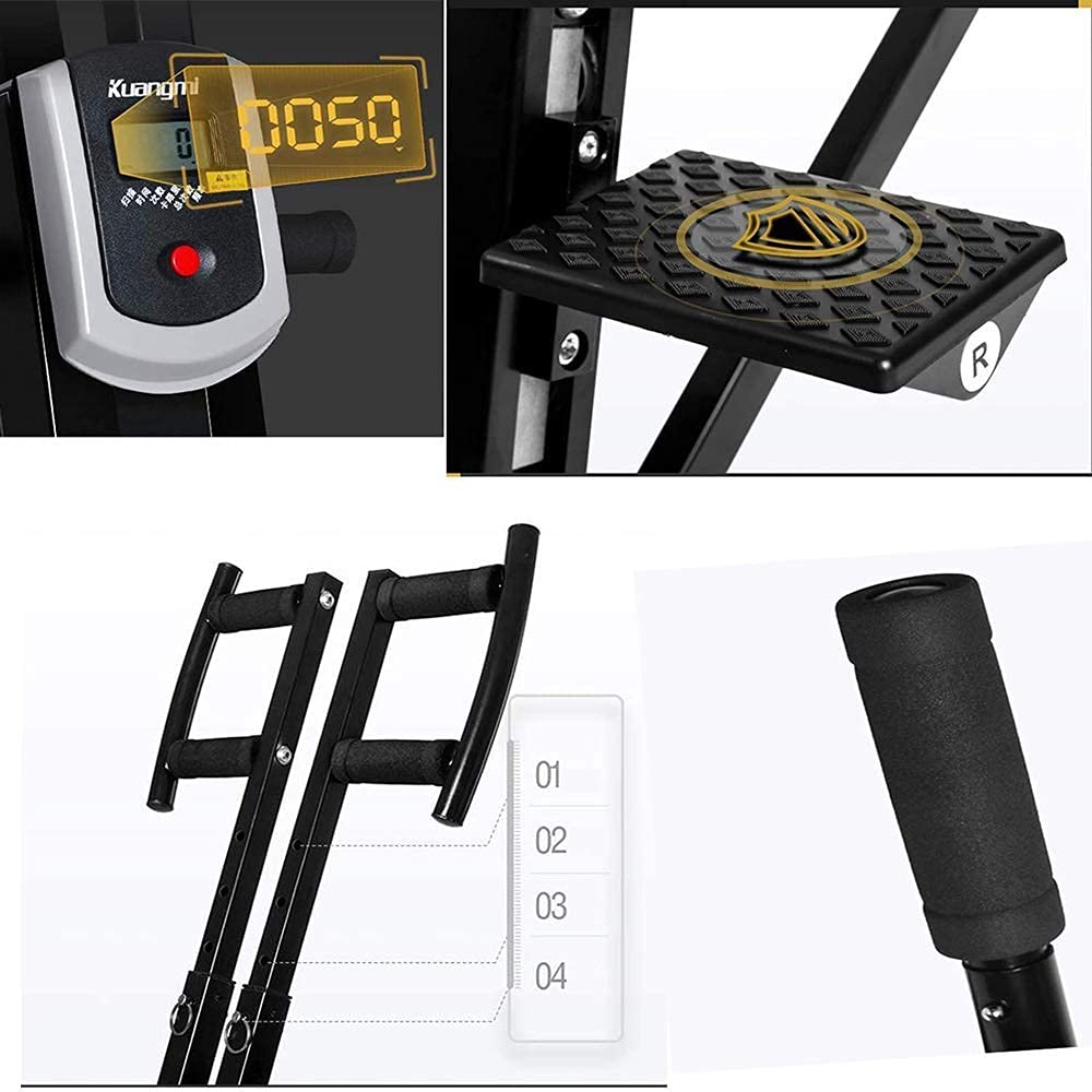 Vertical Climber Machine, Foldable Stair Stepper, Folding Vertical Climber Stepper Cardio Workout Fitness Gym for Home Gym