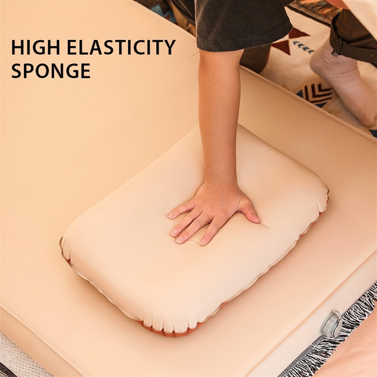 OGRAFF Pillow Comfortable Silent Sponge Sleeping Travel Pillow Outdoor Camping Portable Easy Storage Inflatable Neck Pillow Back Cushion