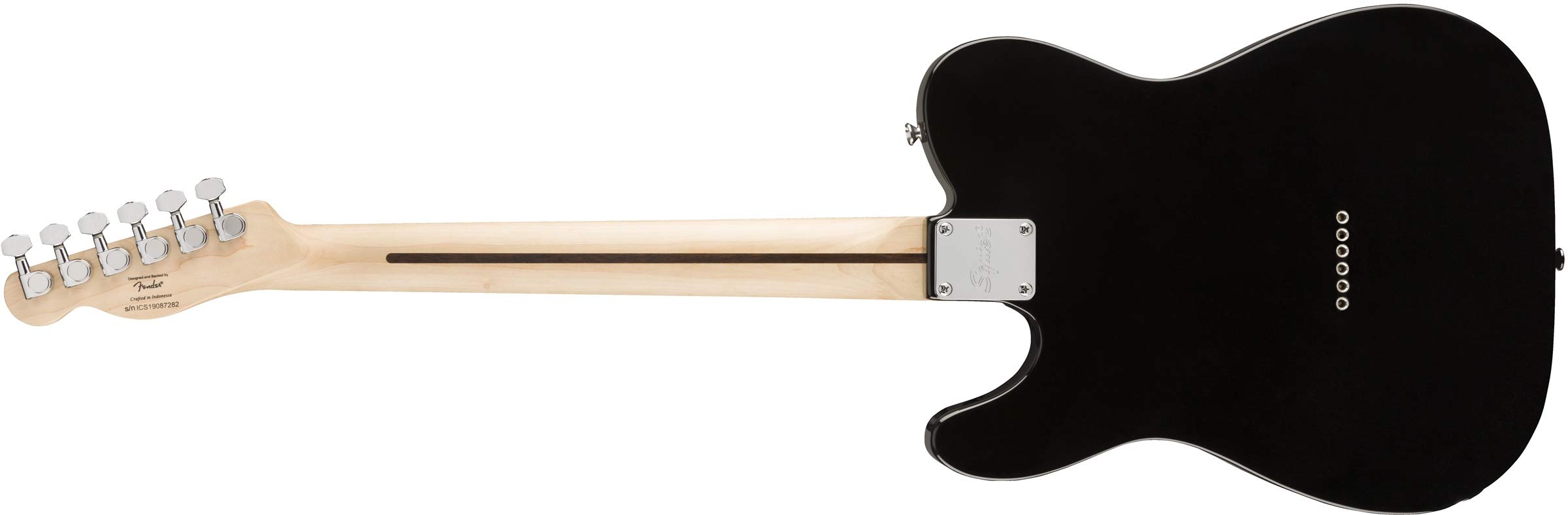 Squier Bullet Telecaster SS Electric Guitar (Black) and Fender Logo Guitar Strap (2in)