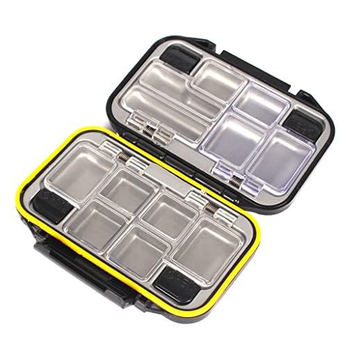 WDSHY 12 Compartments Plastic Fishing Box Bait Two-Color Fishing Tackle Boxes Fish Lures Hooks Storage Accessories (Color : D)