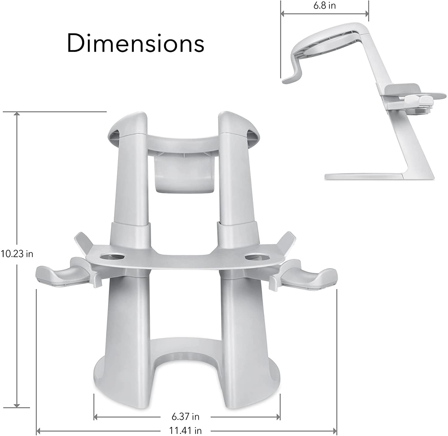 Wasserstein VR Headset Stand Controllers Holder Gaming Accessories Compatible with Meta/Oculus Quest , Quest 2, and Rift S (White)