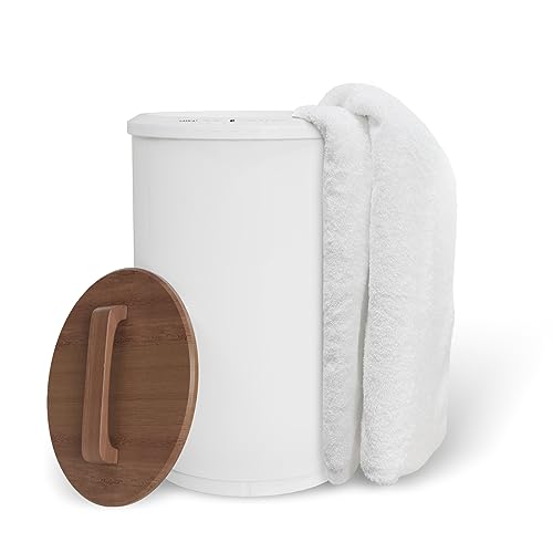 SAMEAT Luxury Large Towel Heated Warming Bucket Towel Warmers for Bathroom, Auto Shut Off, Fits Up to Two 40"X70" Oversized Towels, PJ's, Bathrobes, Blankets and More,Gray