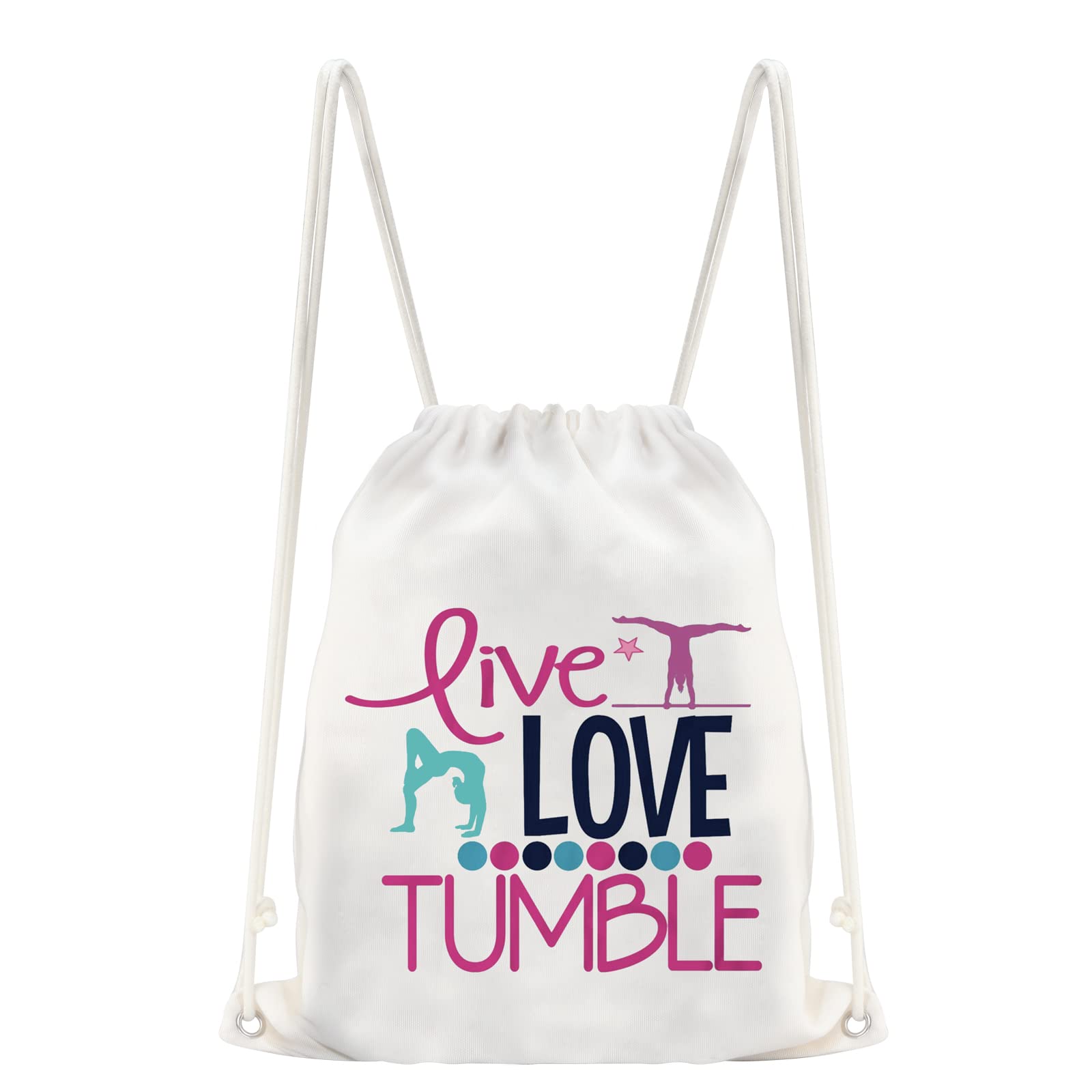 WCGXKO Gymnast Backpack Gymnastics Gift live Love Tumble Backpack For Gymnastics Class Gymnasts Teams Coaches Gift (TUMBLE Backpack)