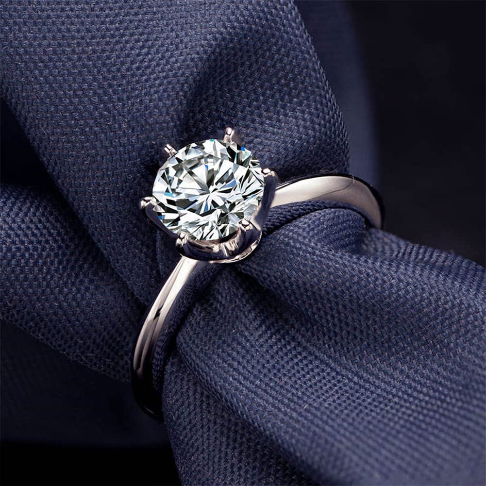 Ouslier 925 Sterling Silver Personalized Birthstone Infinity Name Ring with Engraving Inside (Silver)