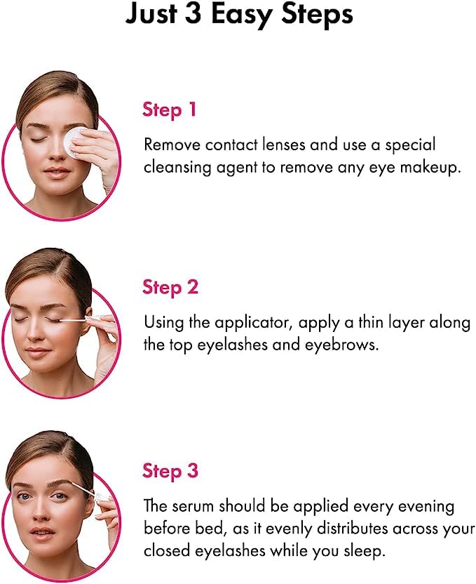 TOPLASH Eyelash Growth Serum - Innovative Eyelash and Eyebrow Growth Serum for Longer, Thicker, Fuller Brows & Lash Boost - Natural, Cruelty-Free & Hypoallergenic - 0.10 fl.oz.