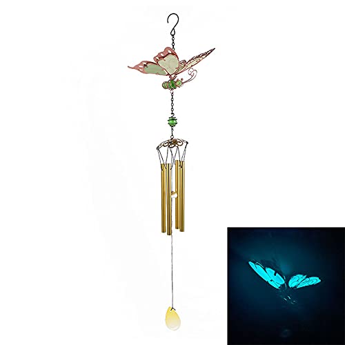 Night Shine Wind Chimes Yard Decor Hanging for Home Living Room Bedroom Garden Porch Patio Balcony Ornament for Indoor Outdoor (Green)