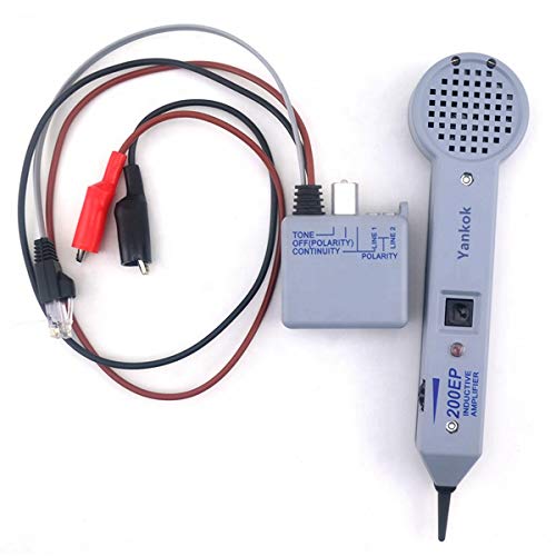 Yankok [200EP Tone Probe w/ 77HP Generator Kit] Inductive Amplifier Wire Cable Tracer to Locate Single Conductors and Cables Integrated LED Flashlight (Includes Headset Jack and User Manual)