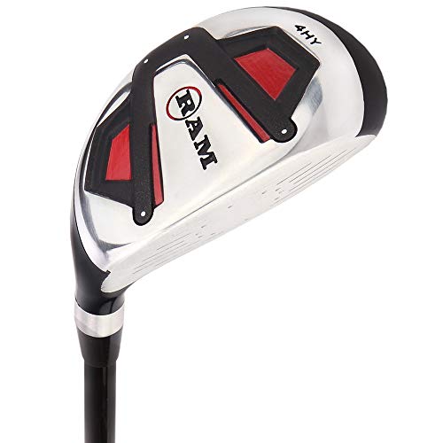 Ram Golf Accubar Mens Right Hand Clubs Iron Set 6-7-8-9-PW with Hybrids 24° and 27° (All Graphite - Standard Length, Regular)