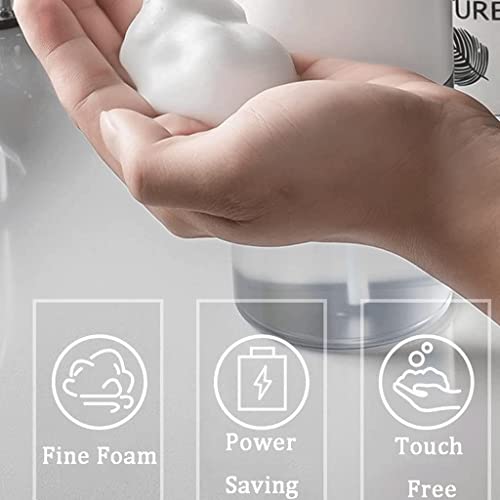 Refillable Soap Dispenser Automatic Soap Dispenser 13.5oz Touchless Foaming Liquid Soap Dispenser Ipx3 Waterproor Rechargeable Soap Pump for Bathroom Easy to use