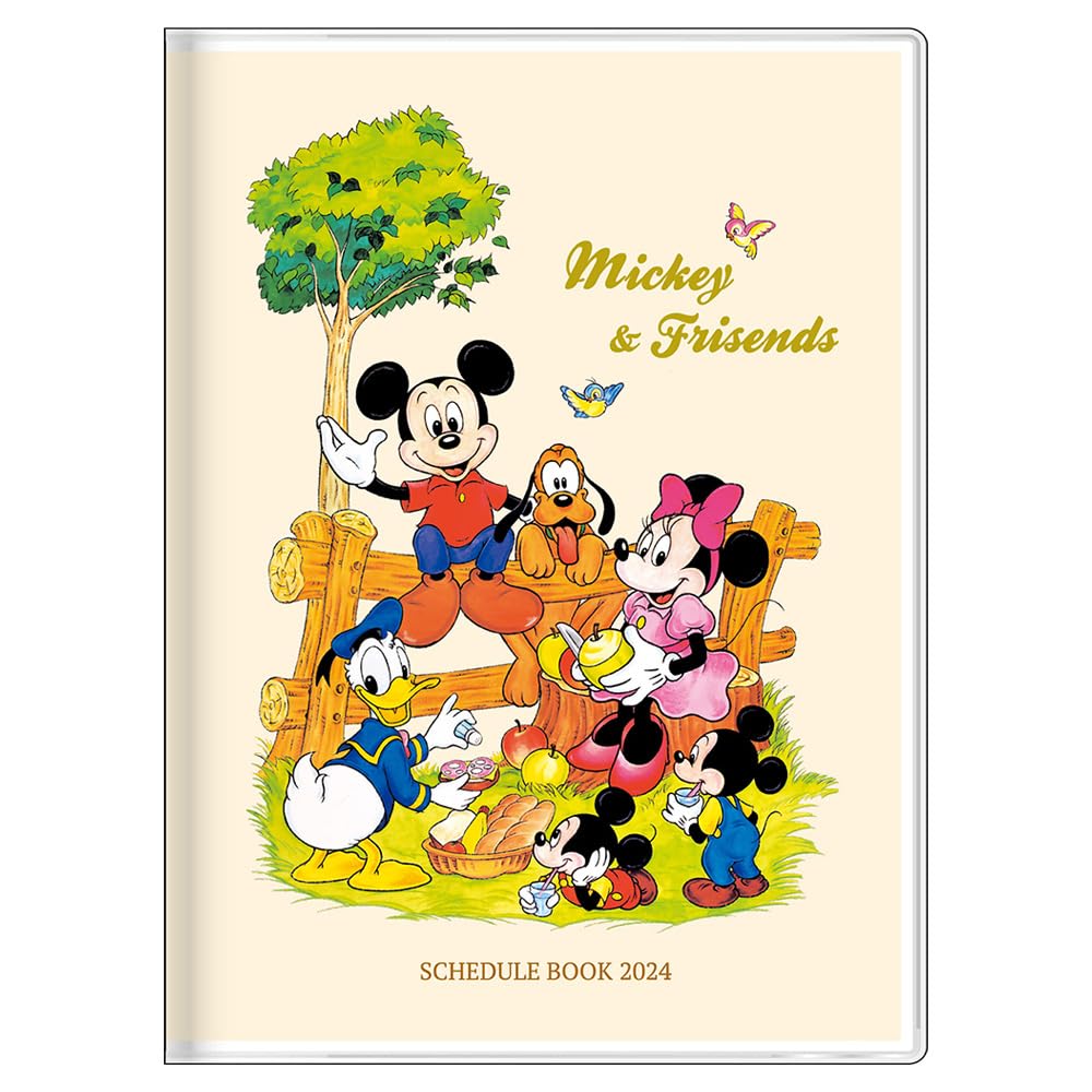 Sunstar Stationery Disney Stander, 2024 Day Planner, Weekly B6, Mickey & Friends S2957256
