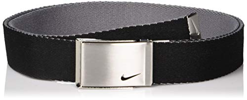 Nike womens Reversible Single Web Belt, Charcoal/Black, One Size US