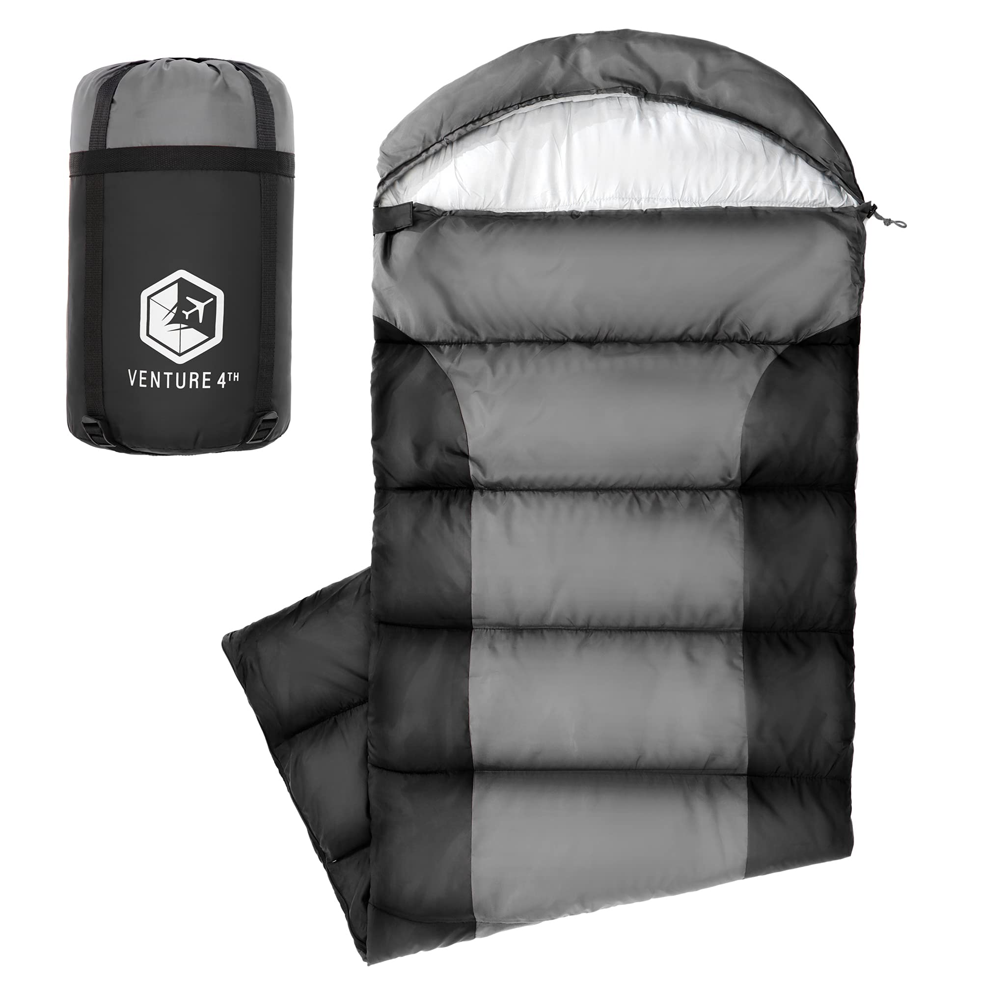 VENTURE 4TH Backpacking Warm Sleeping Bag with Self Inflating Sleeping Pad for Adults & Kids β Ideal for Hiking, Camping & Outdoor Adventures