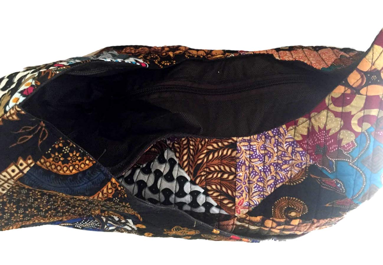 OMA® Multi Color Boho Bohemian Hippy Shoulder Sling Purse Hand Bag With Brocade FEDERAL (TM) BRAND