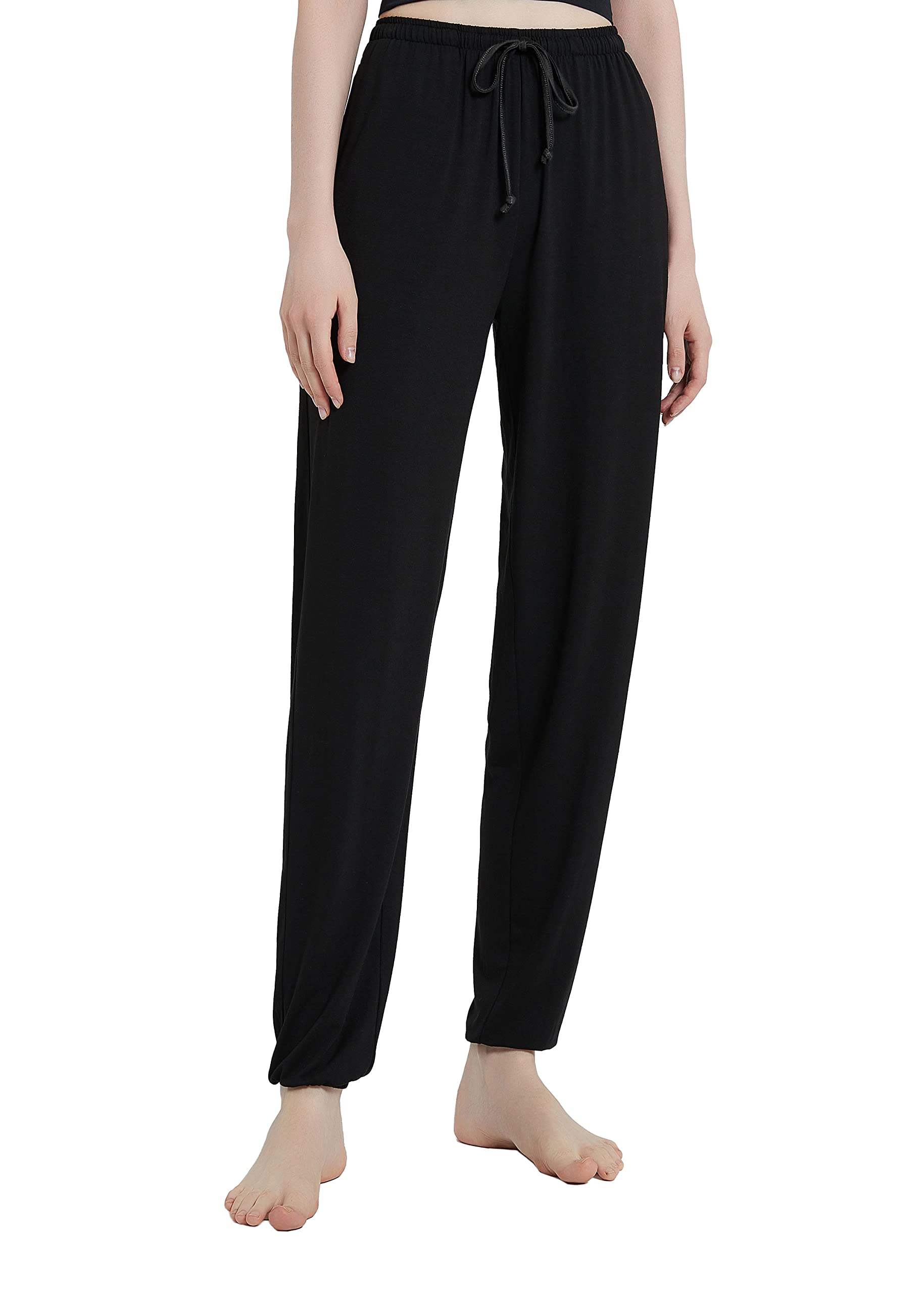 Urban CoCo Women's Loose Boho Yoga Pants Harem Pants Comfy Lounge Jogging Pants with Pockets (Black, M)