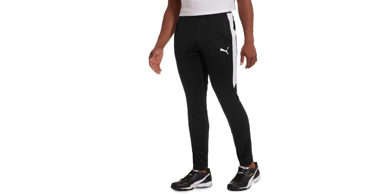 PUMA mens Speed Pants, Black/White, Large US