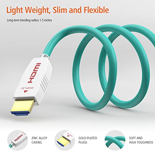 RUIPRO 8K Fiber Optic HDMI Cable 10 Feet 48Gbps 8K60Hz 4K120Hz Dynamic HDR eARC HDCP2.2/2.3 for RTX4080/4090/3080/3090, Xbox S/X, PS5/4, AVR, Projector, LG/Samsung/Sony TV