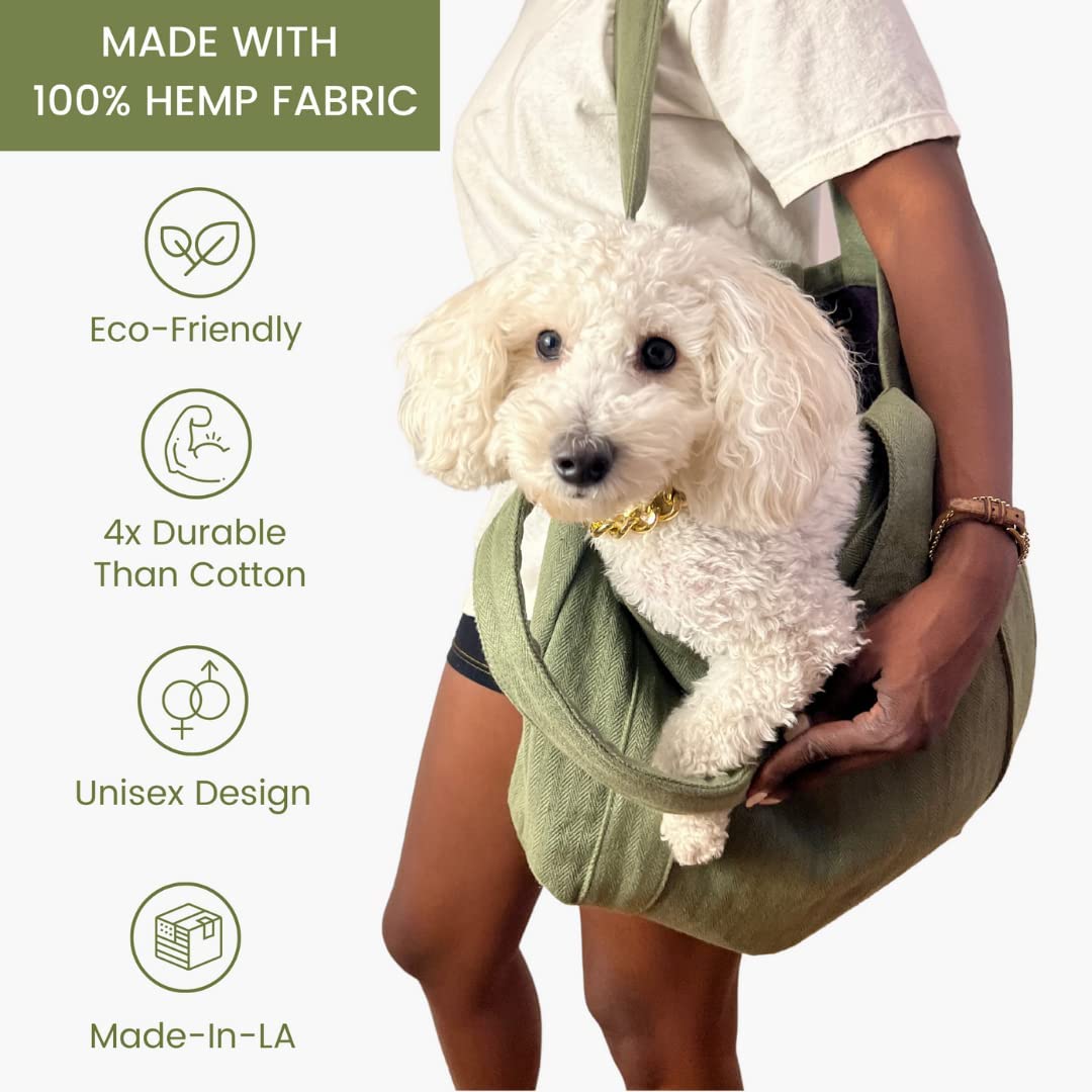 Urbane Luggage 100% Hemp Tote Bag - Padded Shoulder Straps, Keyring Hook (WarmSand)