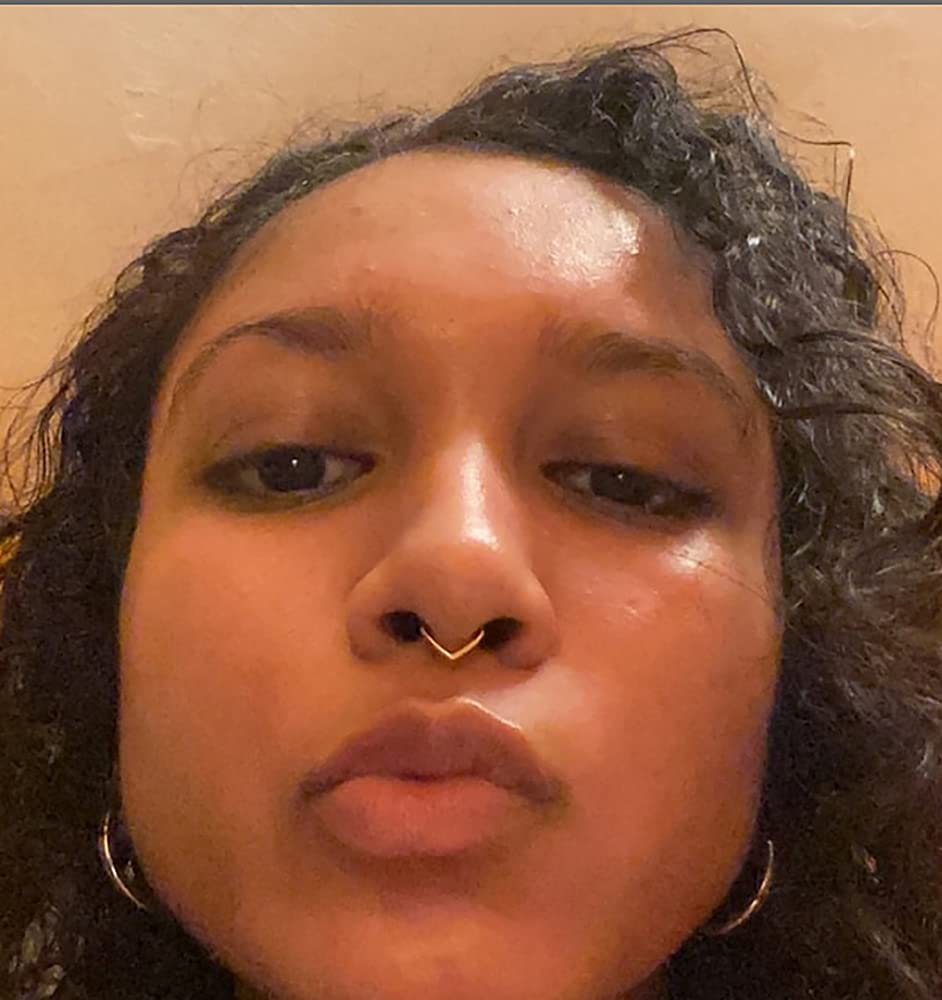 Triangle Septum Ring/Cartilage Earring- Septum Nose Ring- Gold Surgical Steel Hoop- 16 Gauge - 10mm Septum Ring