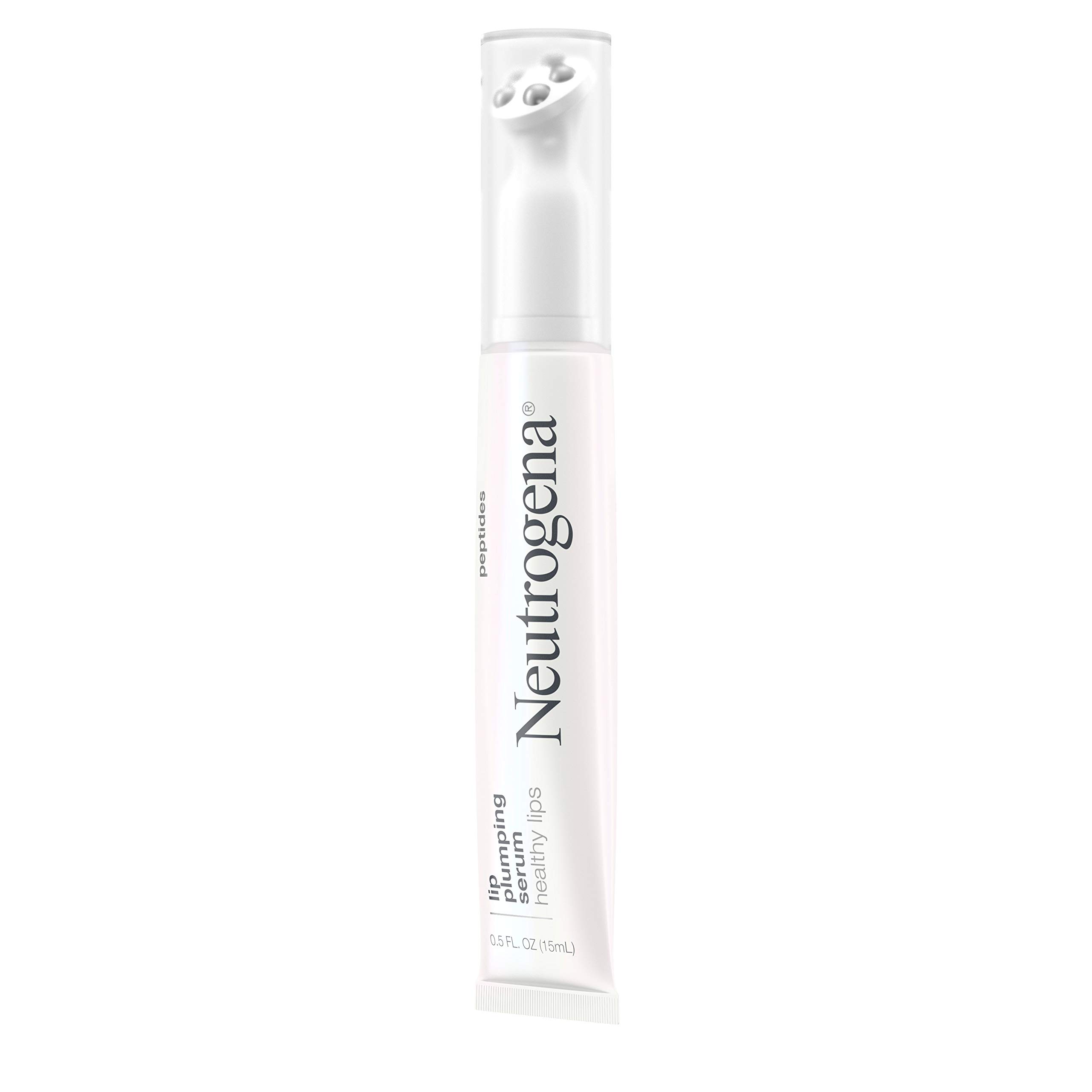 Neutrogena Healthy Lips Plumping Serum, Lip Enhancer with Peptides Nourishes and Promotes the Appearance of Naturally Fuller and Plumper-Looking Lips, 0.5 fl. oz