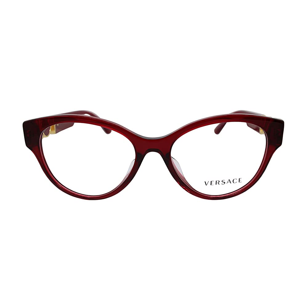 Versace VE 3313F 388 Red Plastic Round Eyeglasses 54mm