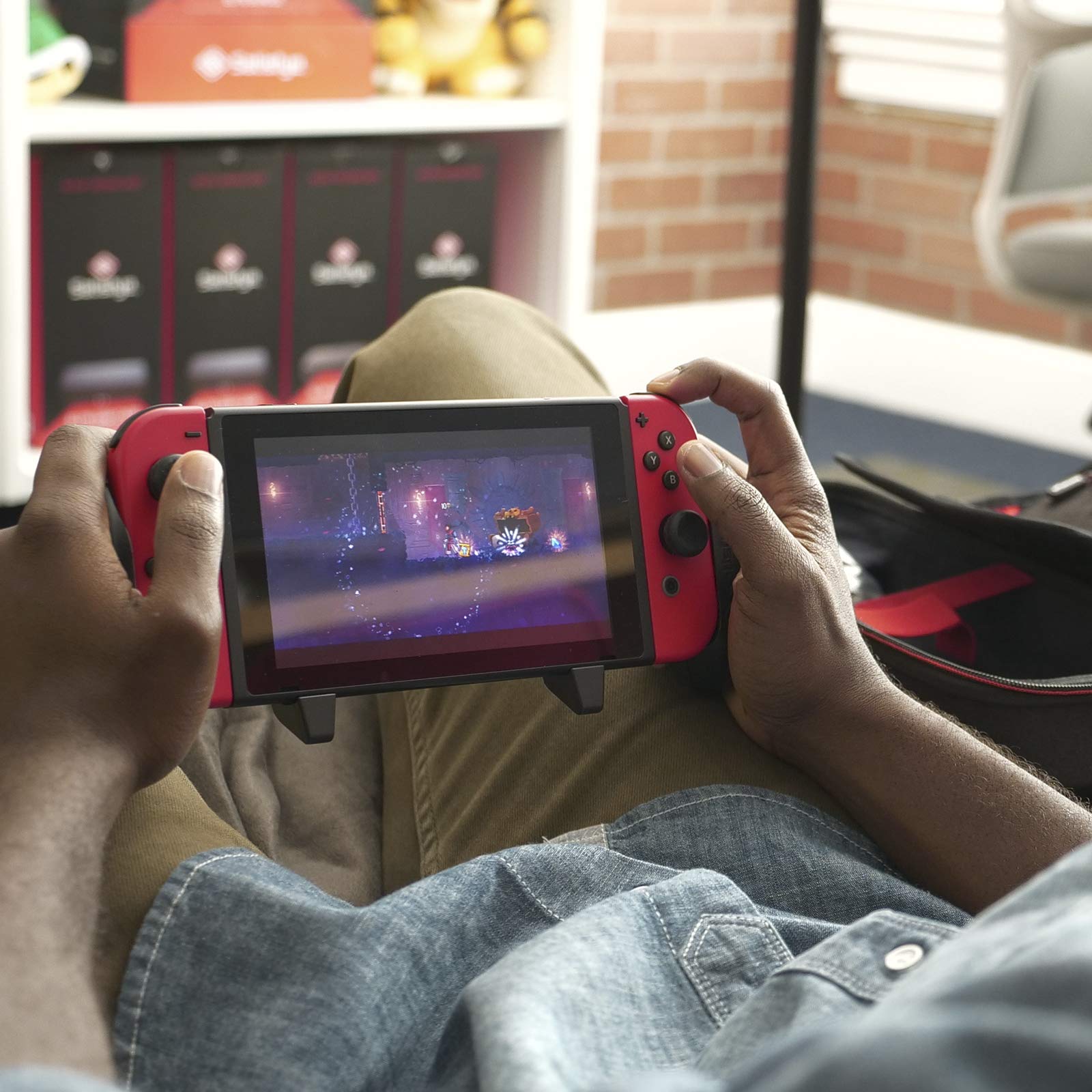 Satisfye β ZenGrip Pro Gen 3 OLED Elite Bundle, Accessories Compatible with Nintendo Switch - The Bundle includes: Grip, Elite Case and a Low Profile USB C-C Cable. BONUS: 2 Thumbsticks+1 JoyCon Rail
