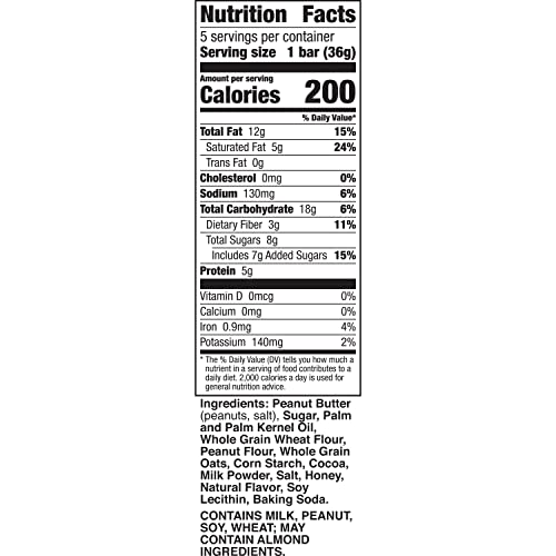 Nature Valley Wafer Bars, Peanut Butter Chocolate, 5 Bars, 6.5 OZ (Pack of 6)