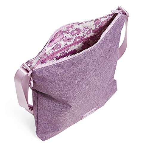 Vera Bradley Women's Recycled Lighten Up Reactive Hipster Crossbody Purse, Pale Orchid Heather, One Size