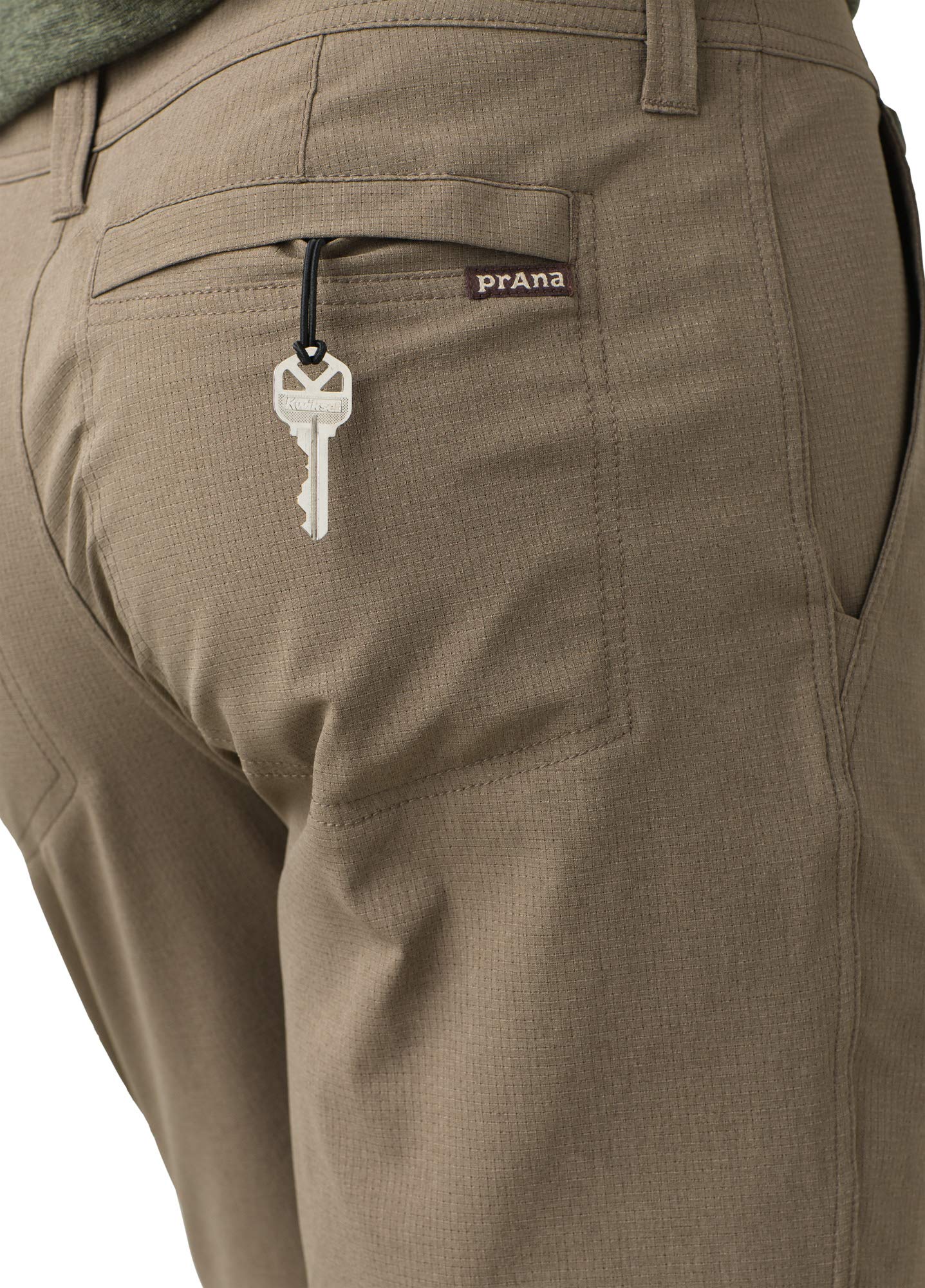 prAna Men's Hybridizer Short, Mud, 33W x 8.5L