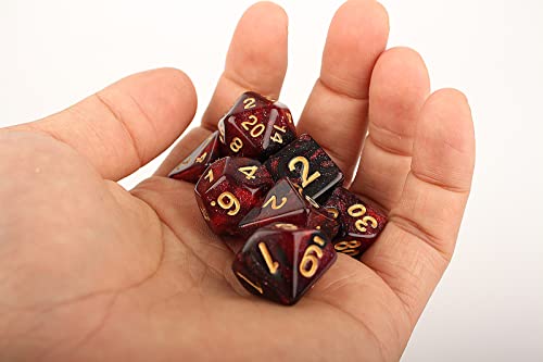WEITELAI Dice Set D&D, Dungeons & Dragons D&D Dice Set, 7 Pack Polyhedral Dice Set, for Ttrpg MTG Table Role Playing Games