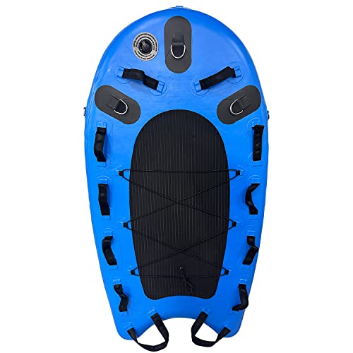 SAYOK Inflatable Floating Mat Rescue Board, Inflatable Surfing Board Inflatable Jet Ski Rescue Sled(68.9 x 37.4 x 5.9 inches, 1 Set)