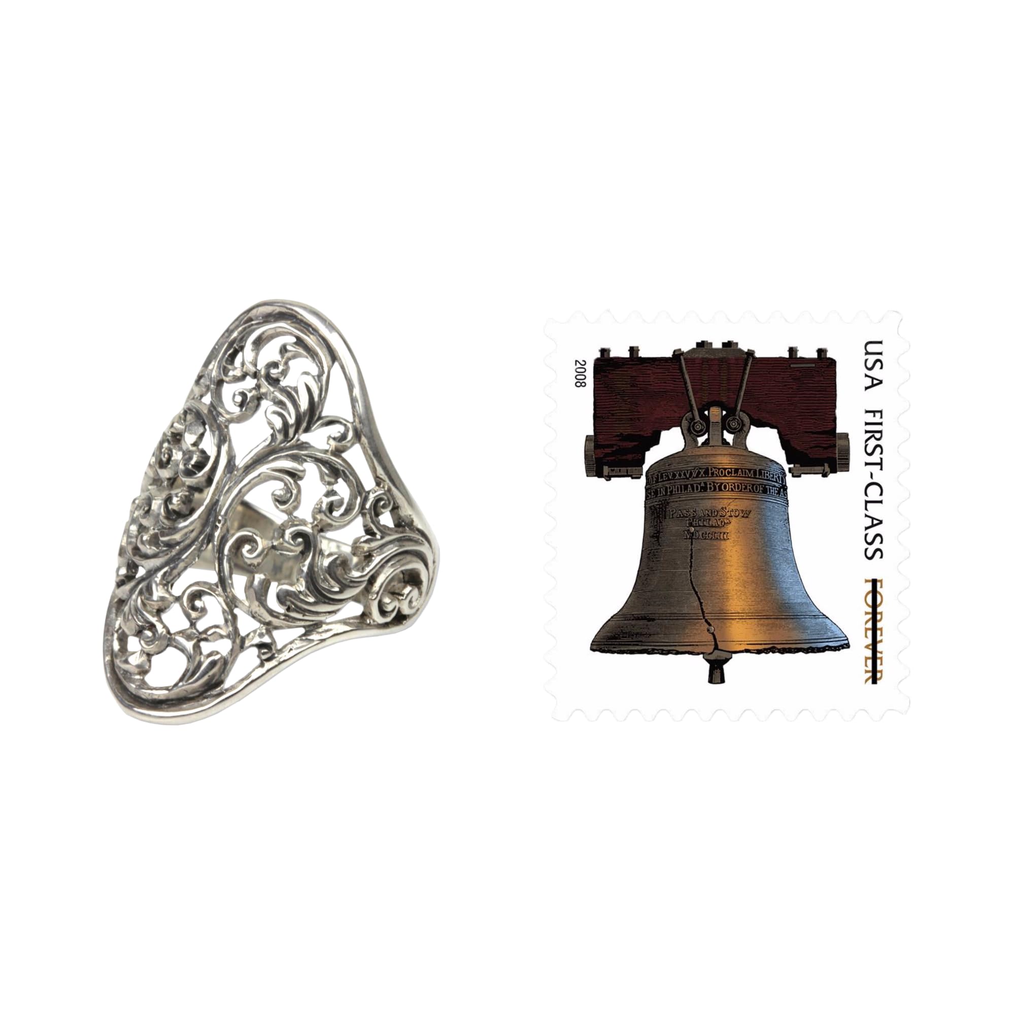 NOVICA Artisan Handmade .925 Sterling Silver Cocktail Ring No Stone Indonesia 'Celuk Fern'