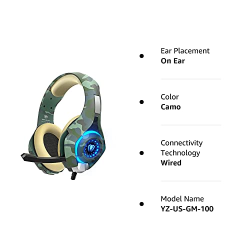 Tatybo Gaming Headset for PS4 PS5 Xbox One, PS4 Headset with Mic Stereo Surround Sound Headphones Noise Canceling