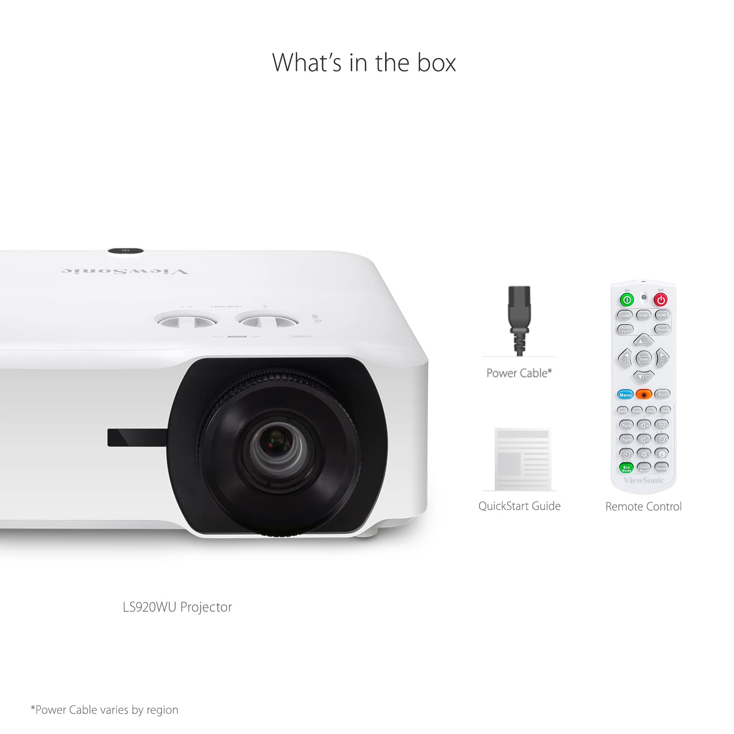 ViewSonic LS920WU 6000 Lumens WUXGA Laser Projector for 300 Inch screen, Dual HDMI, 4K HDR/HLG Support, 1.6x Optical Zoom for Business and Education