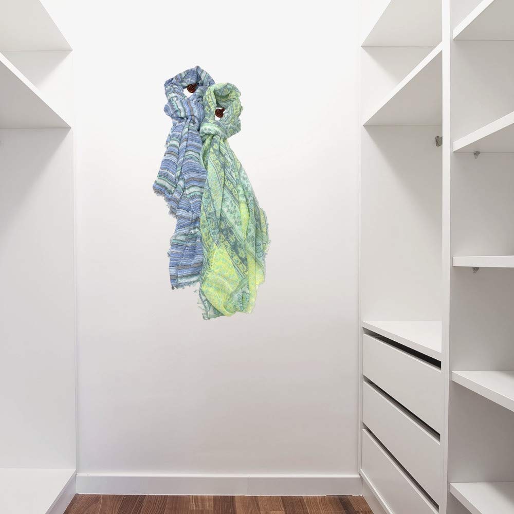 Scarf Set for Women – Set/2 Scarves - Large Lightweight for Wrap or Shawls for any Season - Green and Blue Designs
