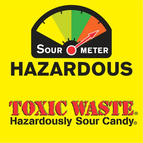 TOXIC WASTE | 3-Pack Toxic Waste Original Yellow Drums of Assorted Sour Candy - 5 Flavors: Apple, Watermelon, Lemon, Blue Raspberry, and Black Cherry (1.7 oz)