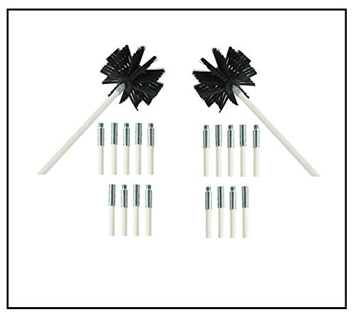 NEW 2 Pack Dryer Duct Cleaning Kit 12' Clear Clean Flexible Cleaner Vent Lint Brush fits other models