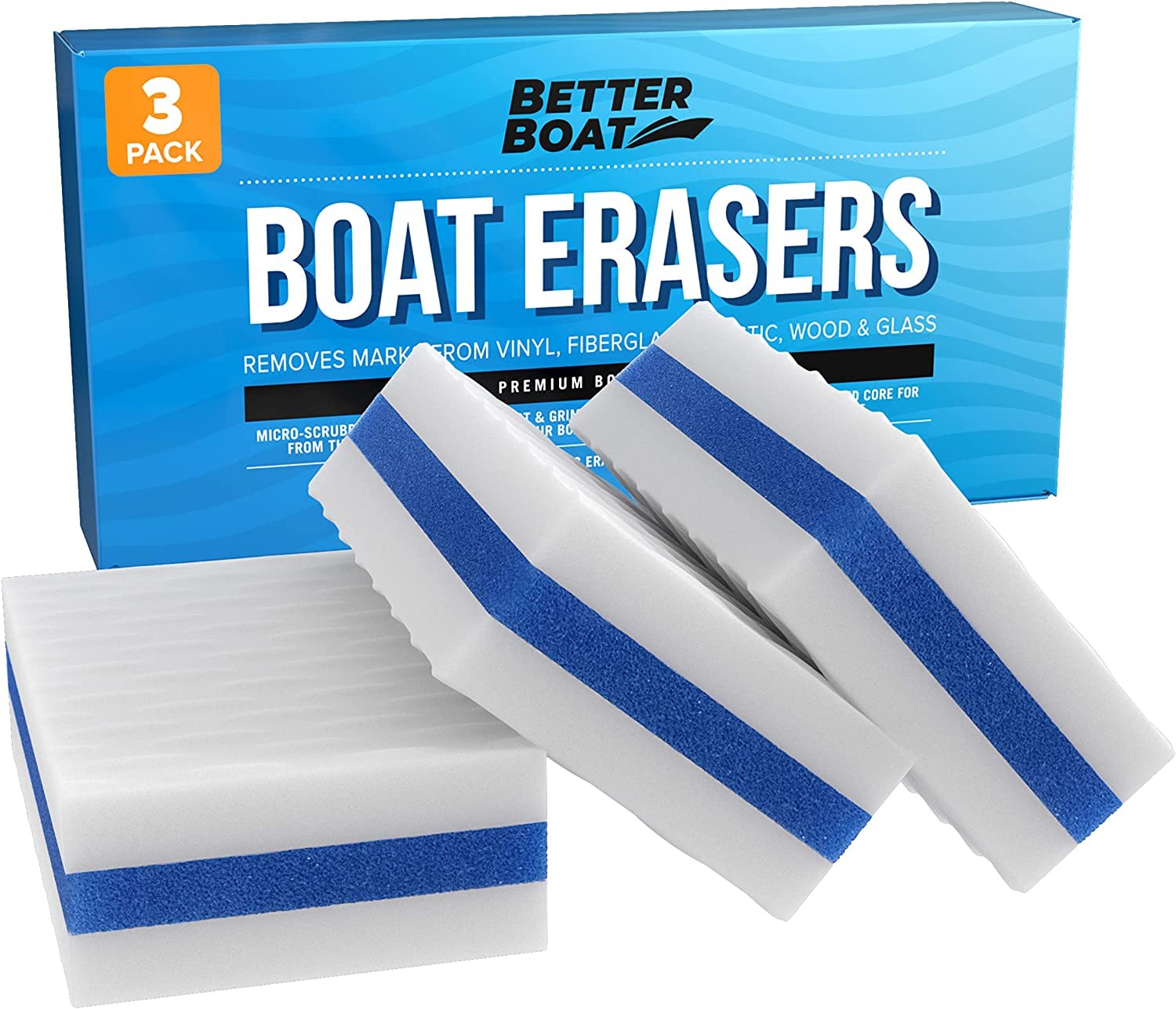 Premium Boat Scuff Erasers | Boating Accessories Gifts for Cleaning Boat Accessories or Gift for Pontoon Fishing Jon Boats Decks Vinyl Boat Cleaner Hull Cleaner Gadgets for Men and Women