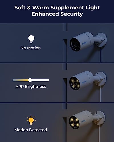 REOLINK CX410 2K PoE Security Camera Outdoor with F1.0 Aperture, True Color Night Vision, 1/1.8" Image Sensor, Adjustable Warm Light, Human/Vehicle/Pet Detection, Built-in Siren, 2-Way Talk