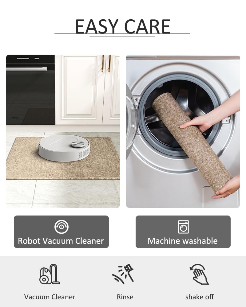 tchdio Kitchen Rug-Rubber Backing Non Skid Kitchen Mats for Floor-Absorbent Quick Dry Washable Kitchen Rugs-Kitchen Runner Rug Kitchen Floor Mats for in Front of Sink Laundry Room Bathroom etc.