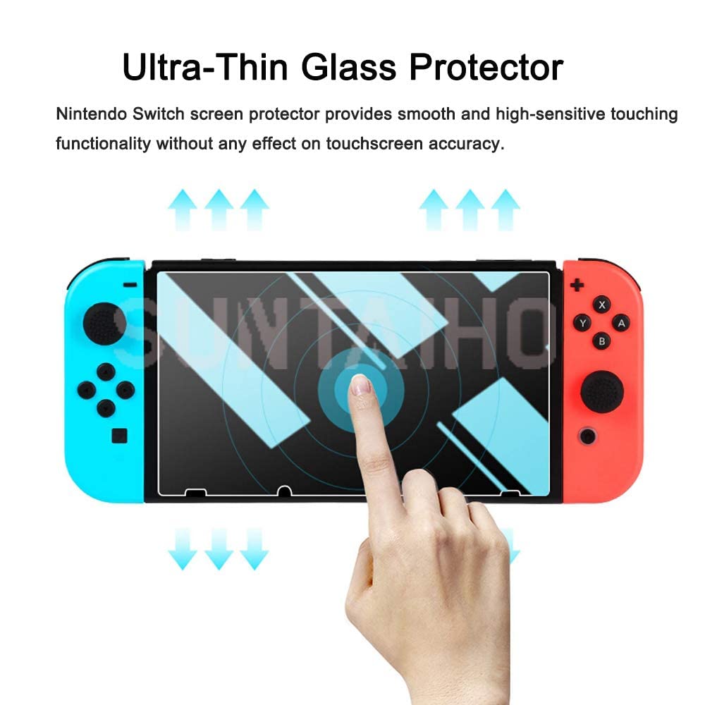 Vaparinckl Carrying Case for Nintendo Switch, Portable Protective Travel Switch Case Accessories Kit Bundle with Adjustable Stand, Games Cartridges, Clear Cover Case, Game Case, Joy-con Grips