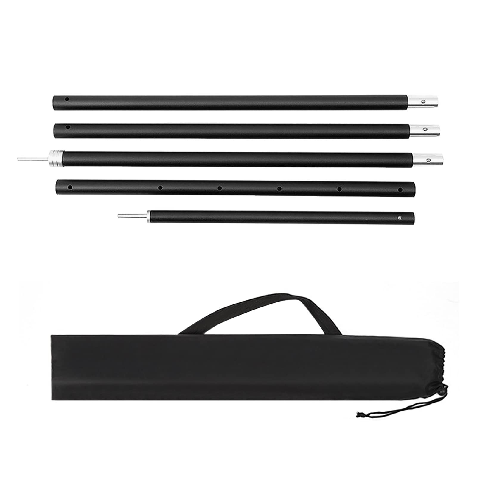 Taruor Telescoping Tarp Poles,2.9M Awning Support Tent Poles Lightweight Foldable Aluminum Tarp Poles Stands for Canopy Awning Shelter Frames