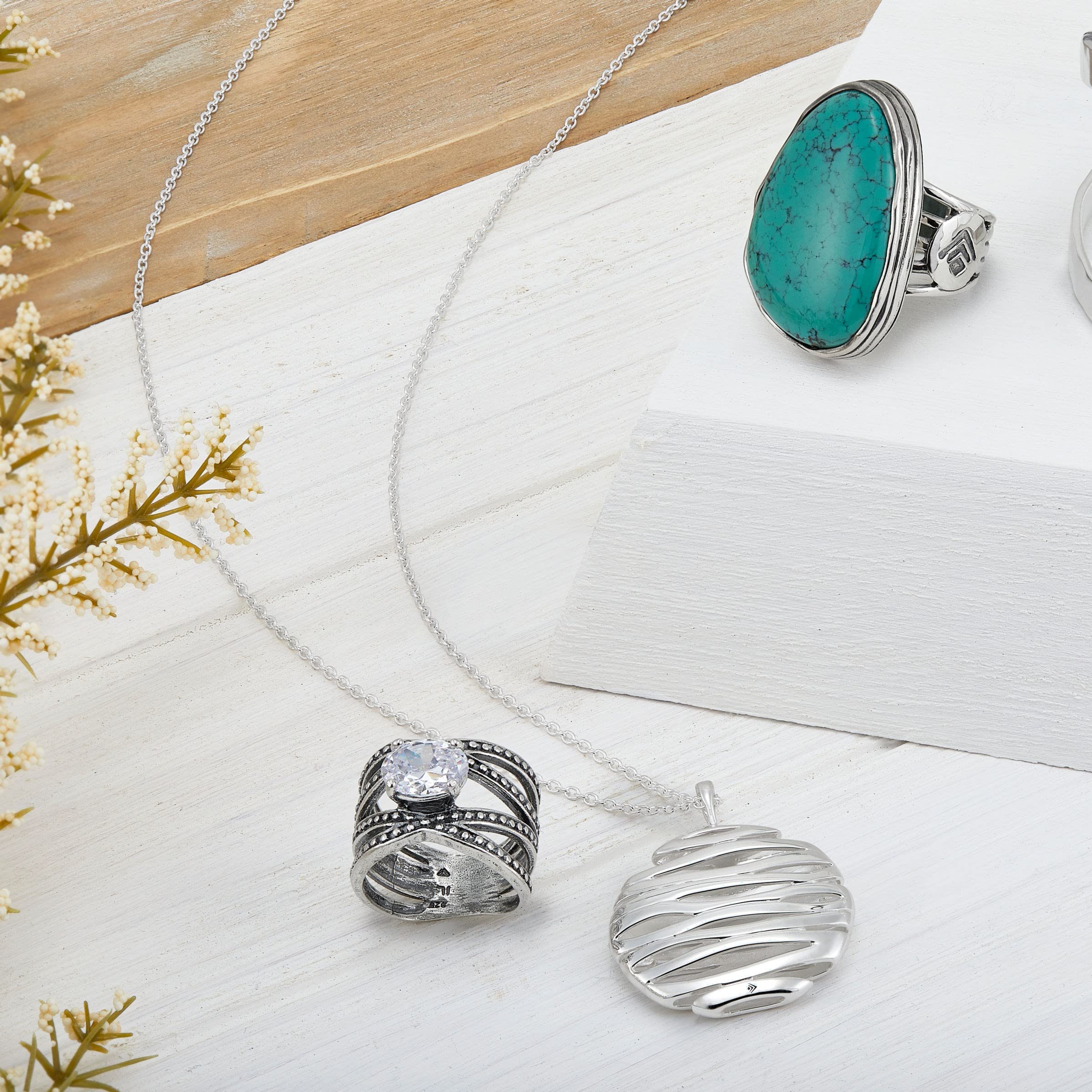 Silpada 'Tumbled Turquoise' Natural Turquoise Ring in Sterling Silver, Size 10