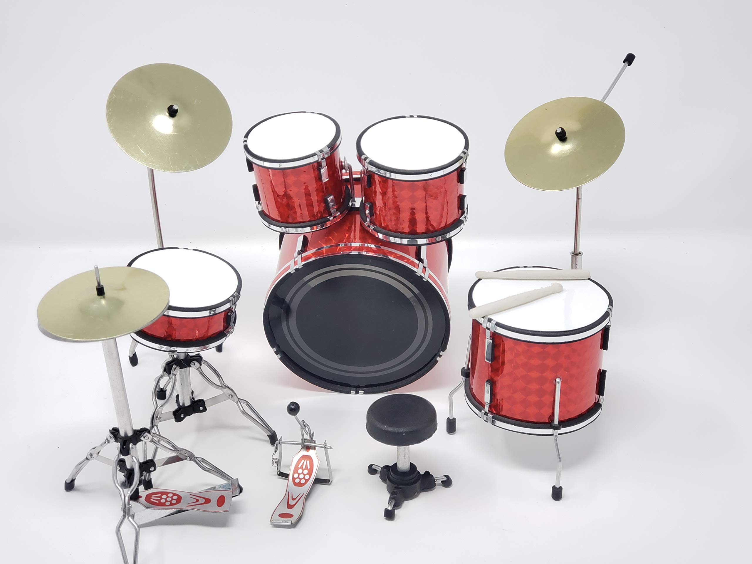 RED Miniature Drum Set Replica. For Display Only