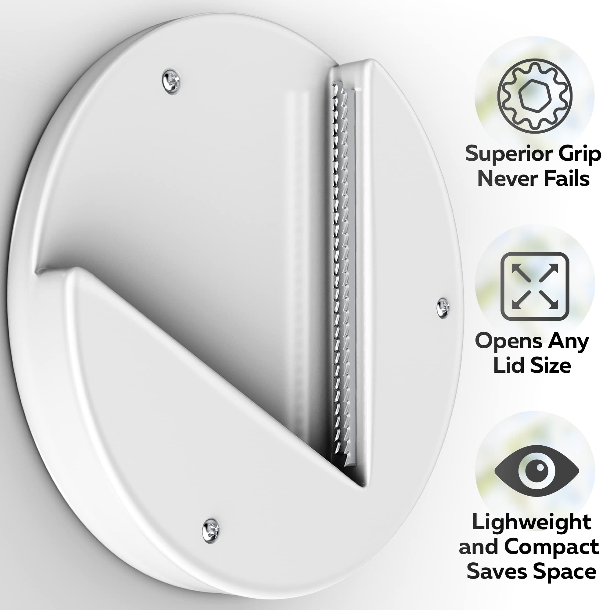 Under Cabinet Lid Jar Opener - for Weak Hands and Seniors With Arthritis - Heavy Duty, Allows to Easily Unscrew Any-Size Lid - Effortless Bottle & Can Opener for your Kitchen