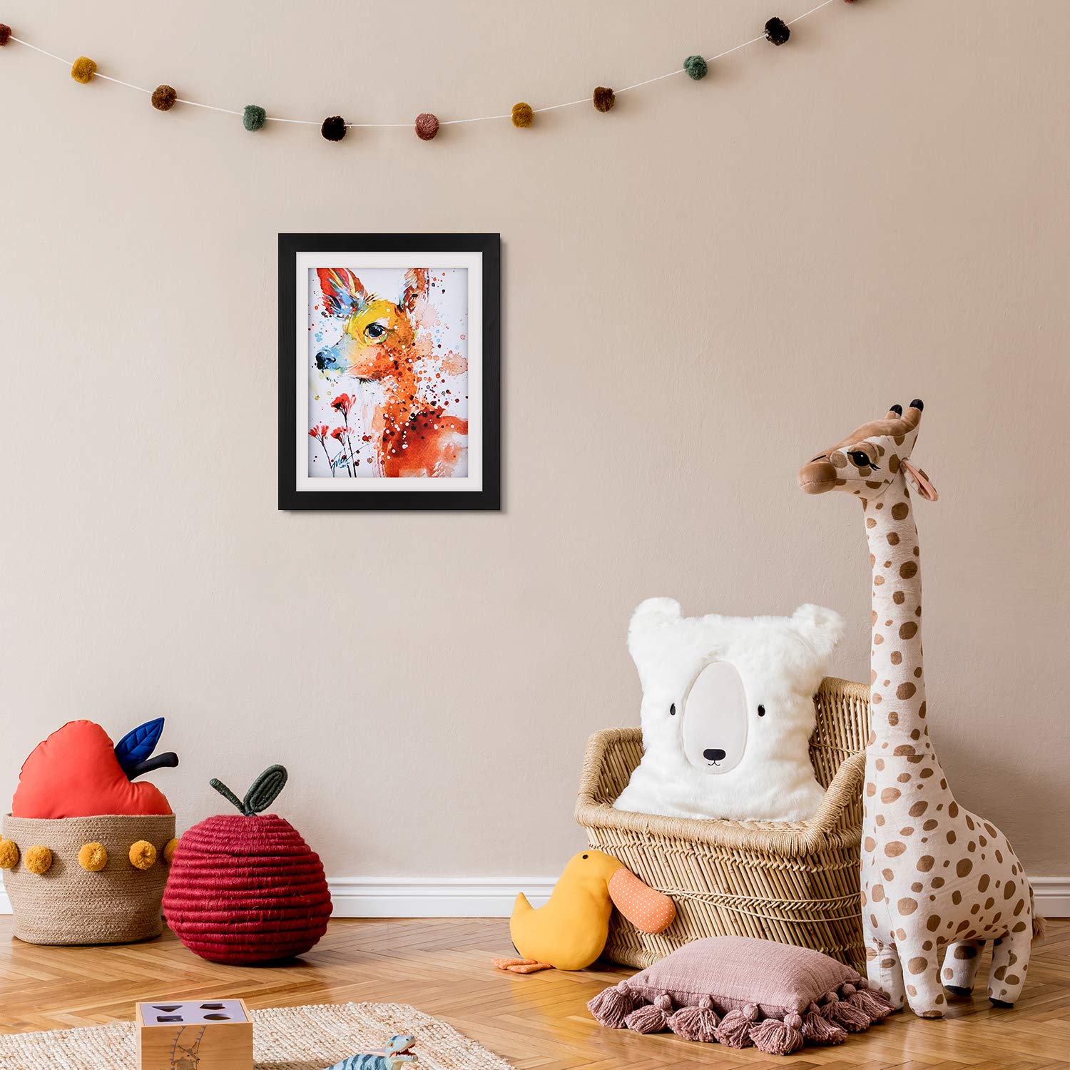 ONE WALL Kids Artwork Picture Frame Display 8.5x11 with Mat or 9.9x12.7 Without Mat, Black Wood Frame with Tempered Glass Front Opening for Kids Drawings, Artworks, Art Projects, Schoolwork, 2-Pack